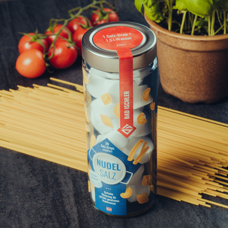BAD ISCHLER Nudelsalz - Salzdrops für die perfekte Salzmenge