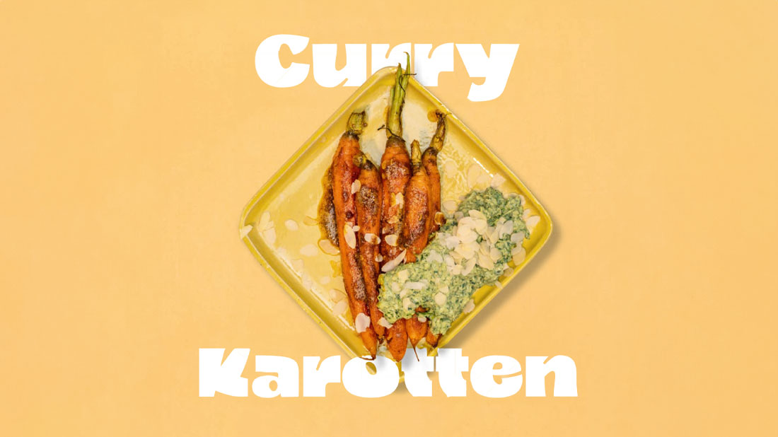 Gebratene Curry Karotten